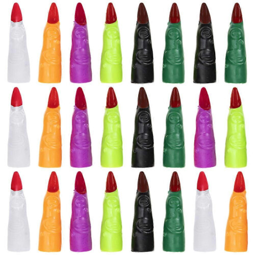 (As show, One size) 24pcs Witch Finger Halloween Party Cosplay Prop ...