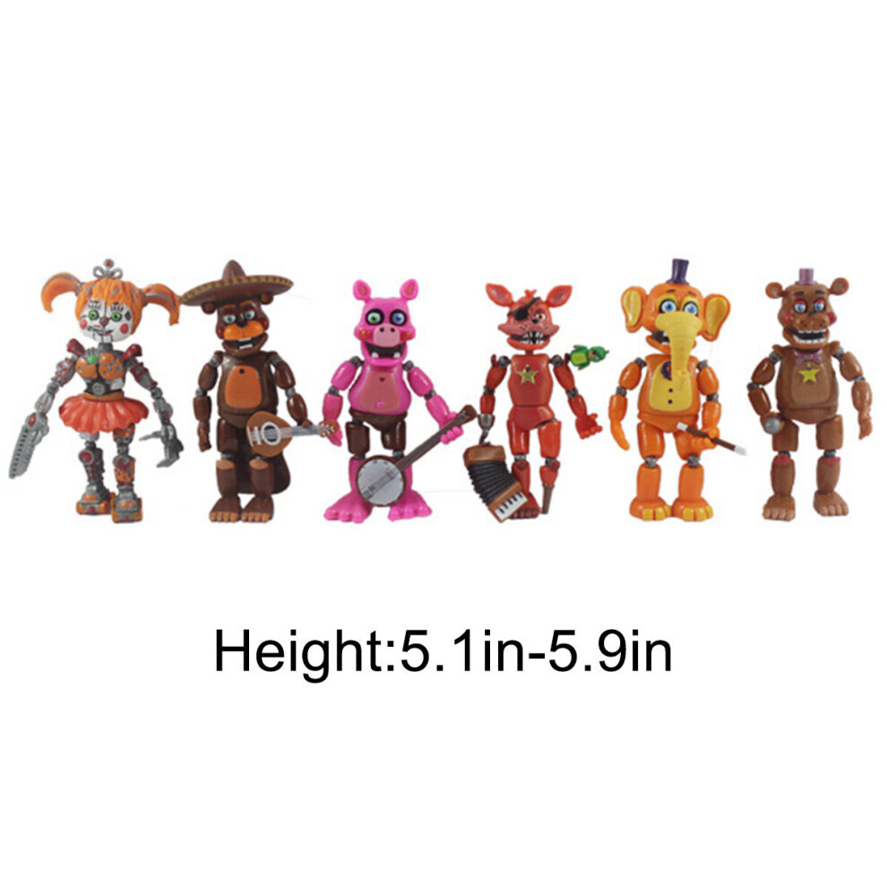 (Rockstar Version) FNAF Five Nights At Freddy's Mini Action Figures Toy ...