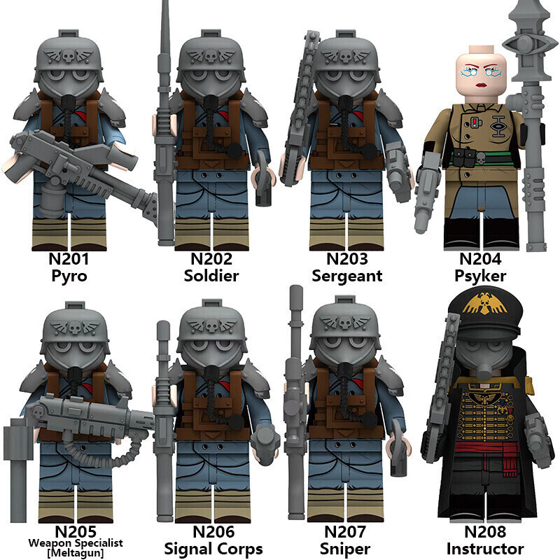 8Pcs Warhammer Death Korps of Krieg Minifigures Block Toys Fit Lego on ...
