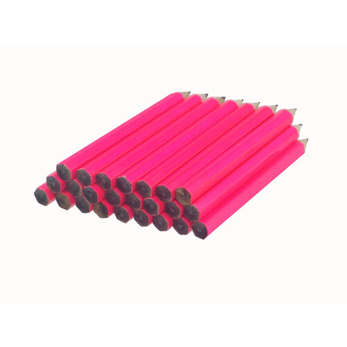 ezpencils - Neon Pink Barrel Golf (1/2 a pencil - Pew pencils) Hexagon ...