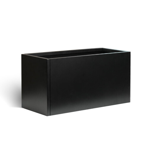 GZGNEEVL Galvanized Steel Metal Planter Rectangular Indoor Black ...