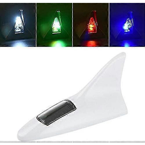 (As show, One size) Car Styling Solar Shark Wing Car Shark Shaped Led ...