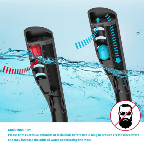 M?scara de snorkel de doble tubo de silicona para adultos, gafas de nataci?n, m?scara de ...
