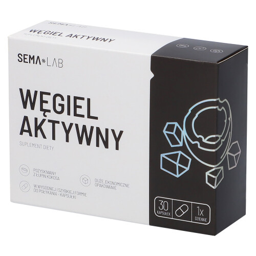 Activated Carbon Diarrhea 30 Tabs Biegunka Wegiel Aktywowany Sema Lab ...