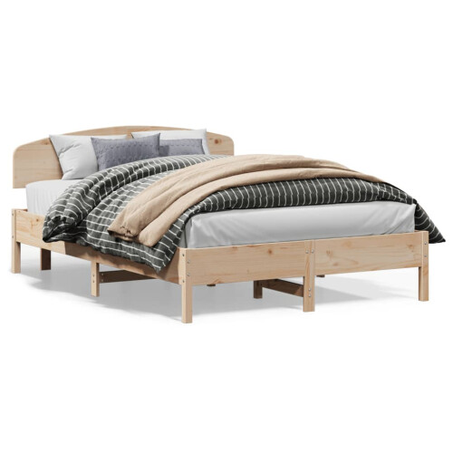 (140 x 200 cm) vidaXL Bed Frame with Headboard Bedstead Bed Base ...