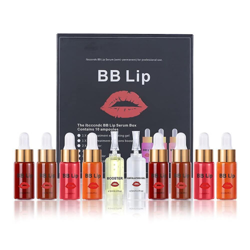 BB Lips Serum Kit, Semi Permanent Lip Make-up Treatment, 4 Color Lip Gloss Lip Tint for Lip ...