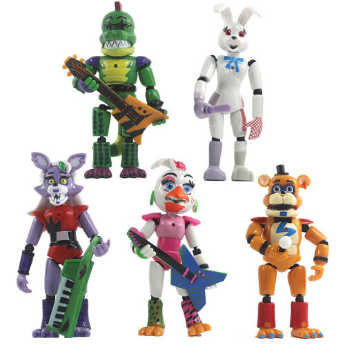 (Glamrock Version) FNAF Five Nights At Freddy's Mini Action Figures ...
