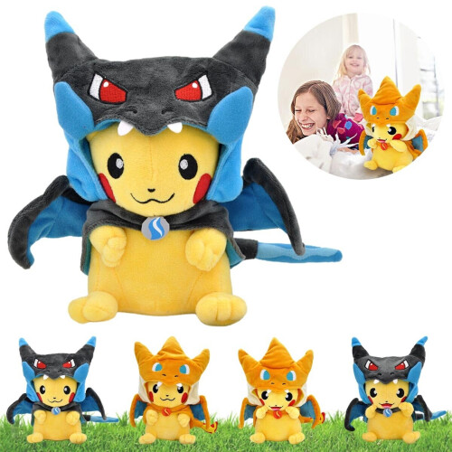 (Cos Charizard X2?Closed-mouth?) Pokemon Doll Pikachu Mega Charizard ...