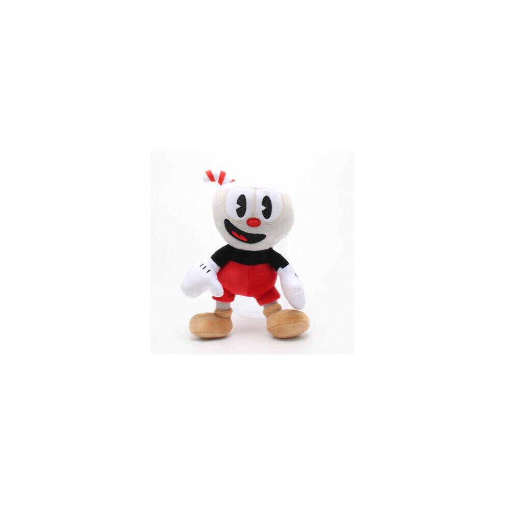 (Red) 10in Cuphead Game Cuphead & Mugman Mecup And Brocup Plush Toy on ...