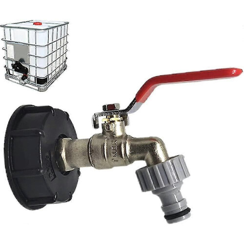 (As show, One size) Fuel Tank Tap 1000l S60x6 Ibc Tap With 1/2 "Hose ...