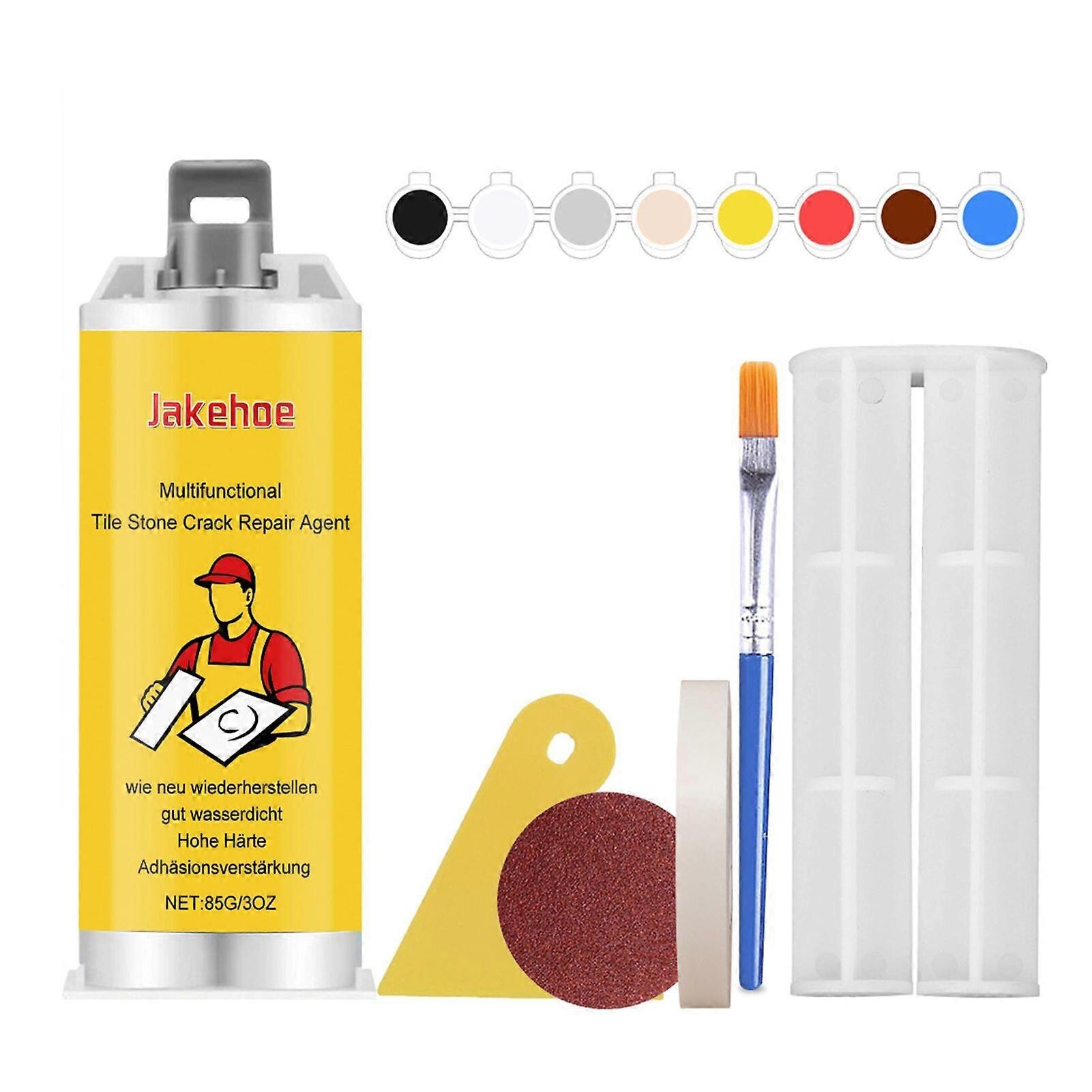 (JAKEHOE, One size) Tile Cracks Repair Kit, Glossy Surface Filler Gap ...