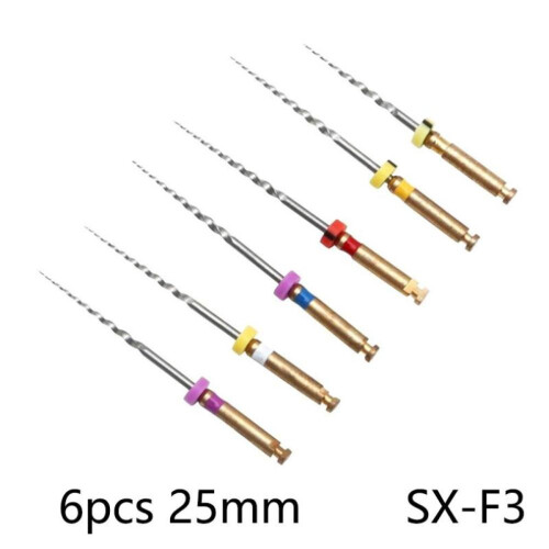 (25mm) 6 unids/caja limas de raíz Endo Dental Sx-f3 Motor de conducto ...