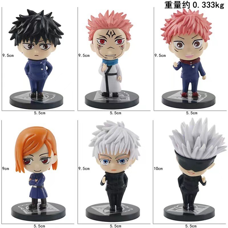 6Pcs/set Jujutsu Kaisen Anime Figure Gojo Satoru Yuji Itadori Figure ...