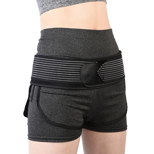 (black, L) Breathable Sacroiliac Joint Brace Si Belt To Relieve Leg ...
