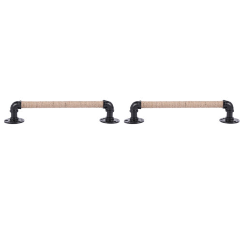 2X Industrial Style Pipe Furniture Handle Barn Sliding Wooden Door ...