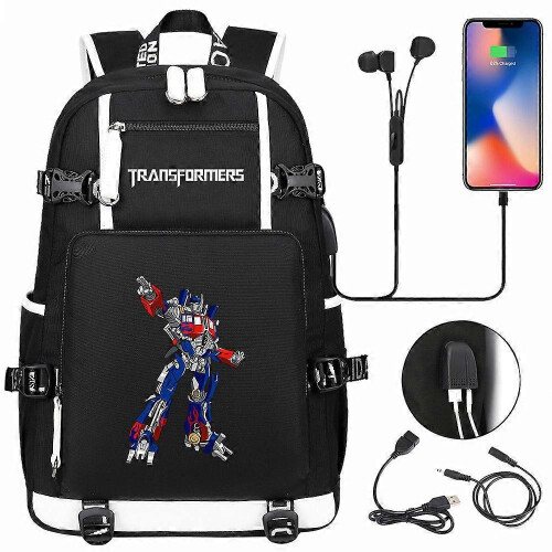 (1, One size) Anime Gundam Backpack with High Capacity, USB Charging ...