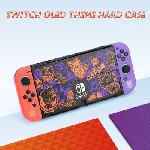 (SW OLED Case) Scarlet Violet For Nintendo Switch OLED EVA Carrying ...