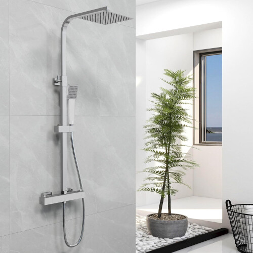 Anti-Scald Exposed Thermostatic Mixer Shower,Height Adjustable Mixer ...