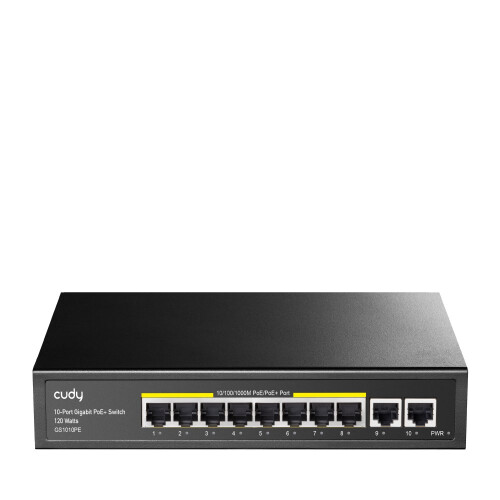 Switch Gigabit PoE+ - CUDY - GS1010PE - 10 portas - 120W ...