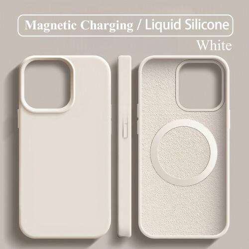 (iPhone12, White) iPhone Silicone Case with MagSafe on OnBuy