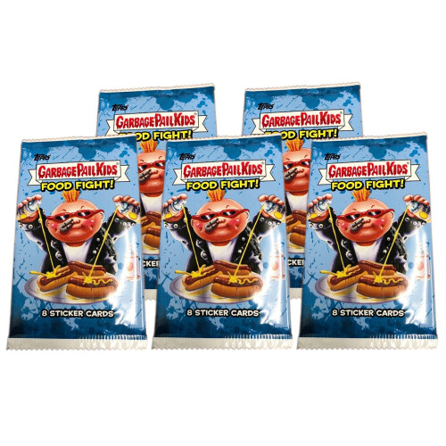 Topps 2021 GPK GARBAGE PAIL PAIL Kids Food Fight! - 5 pakietw foliowych ...