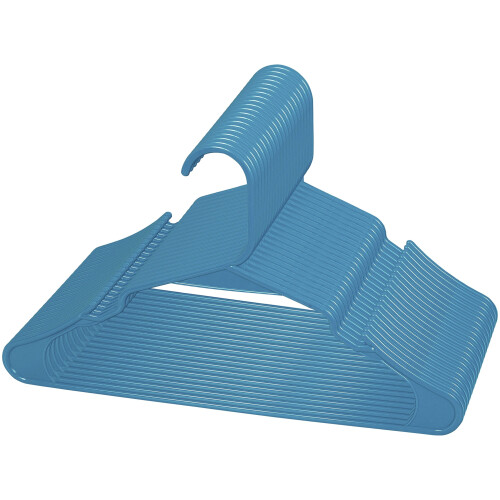ROYALE 60 Pack Blue Plastic Hangers for Clothes - Heavy Duty Plastic C ...