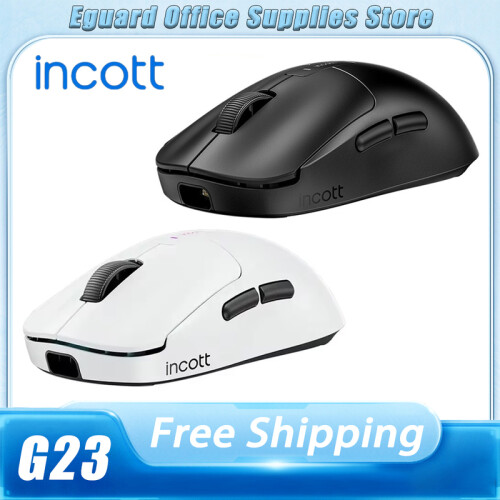 (G23 Black) Incott Wireless Mouse Dual Mode 8K PAW3950 Fast Charge Hot ...