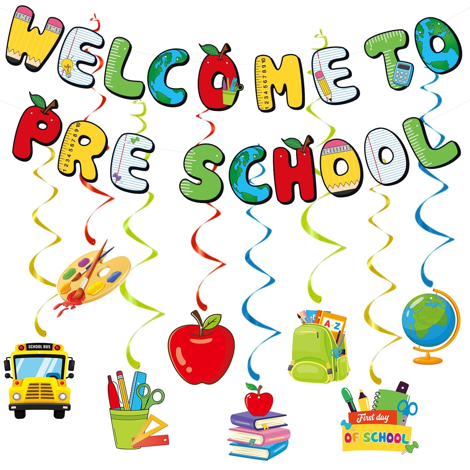 Welcome to Preschool Banner Preschool Back to School Decorations ...