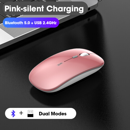 (Pink Bluetooth) Wireless Mouse Computer Bluetooth Mouse Silent PC ...