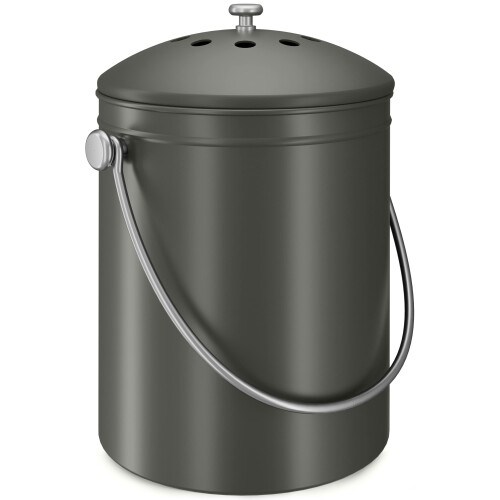 Utopia Kitchen Compost Bin for Kitchen Countertop - 1.3 Gallon Compost ...