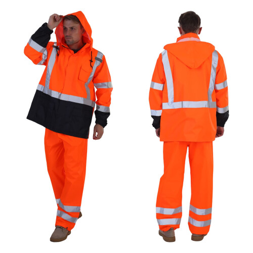 sesafety Hi Vis Rain Jacket, Class 3 High Visibility Rain Gear for Men ...