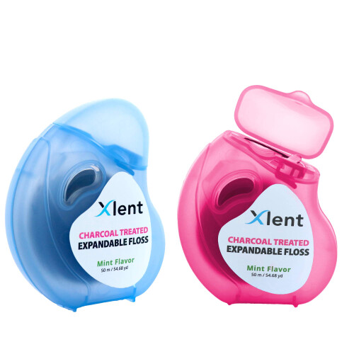 Expandable Floss Treated with Activated Charcoal with Xylitol and Natu ...