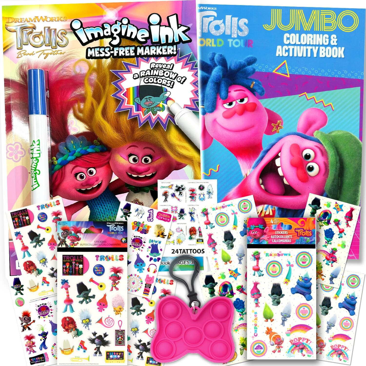 Lot de livres de coloriage et d'activit s DreamWorks Trolls avec pack d ...