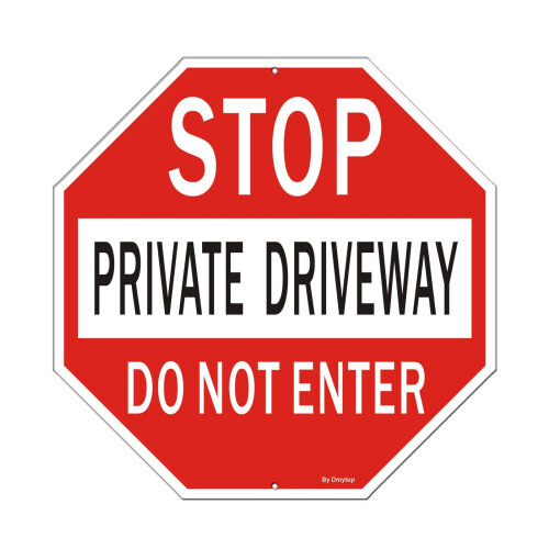 1 Pack Large Stop Sign Private Driveway Do Not Enter Sign 1775 x 1775 ...