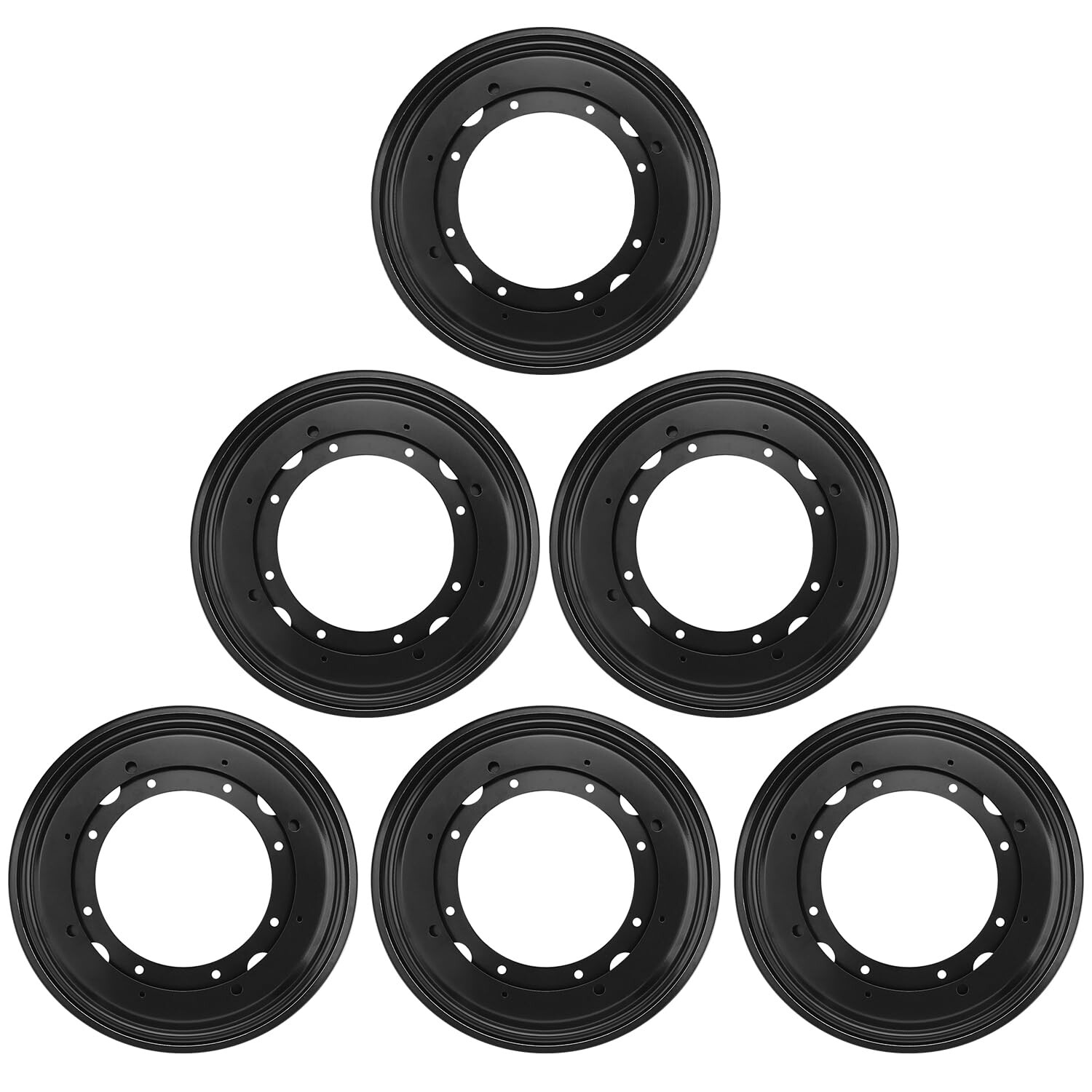 Lot de 6 plaques de roulement noires pour plateau tournant Lazy Susan ...