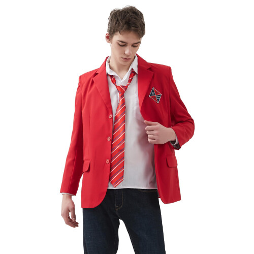RBD Rebelde School Uniform for Men Red Back to School Outfit Adult ...