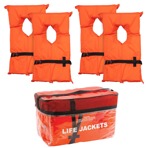 Airhead Adult Type II Keyhole Life Jacket 4-Pack Coast Guard Approve on ...