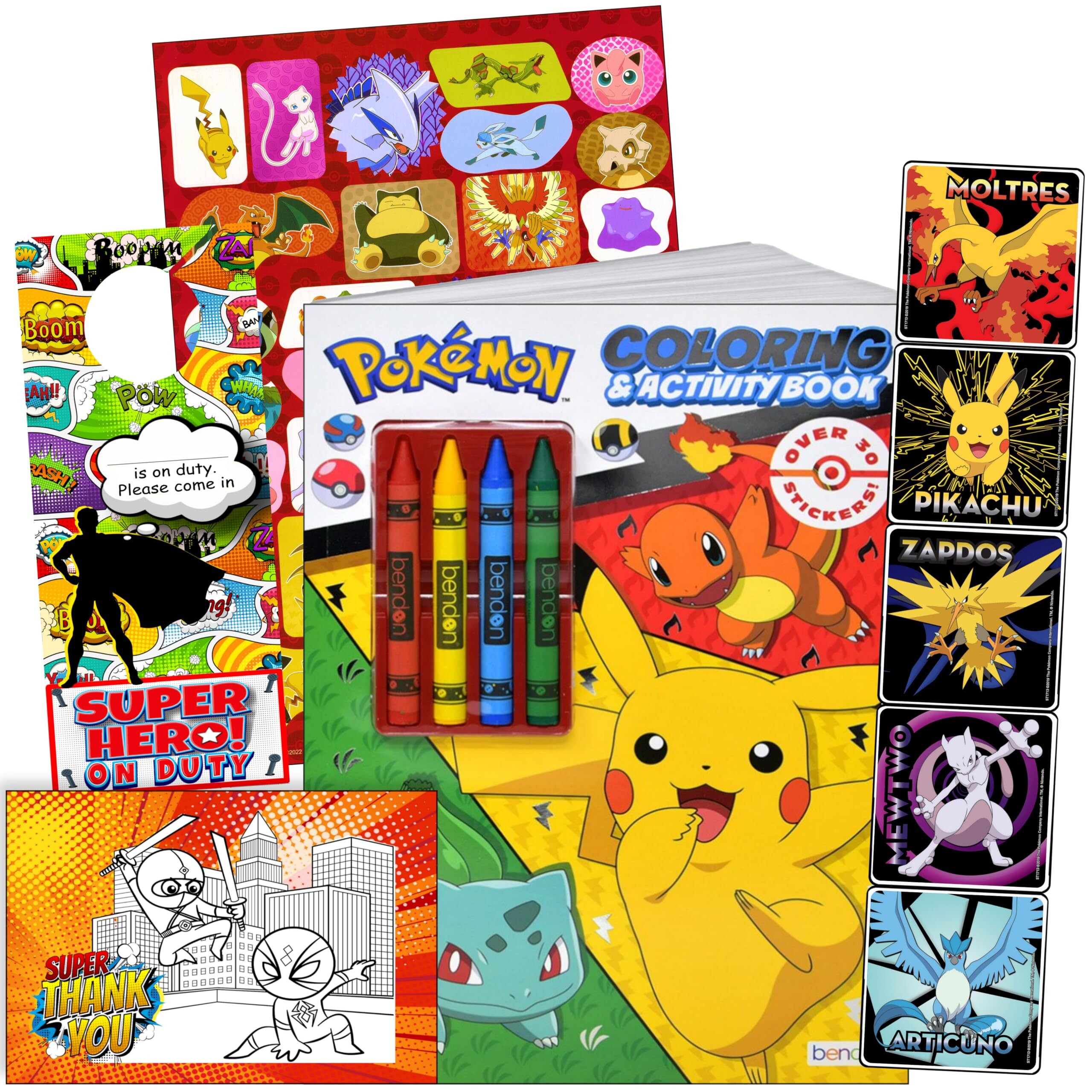 Pokemon Stickers Activity Set - Bundle Includes Pokemon Coloring Book ...
