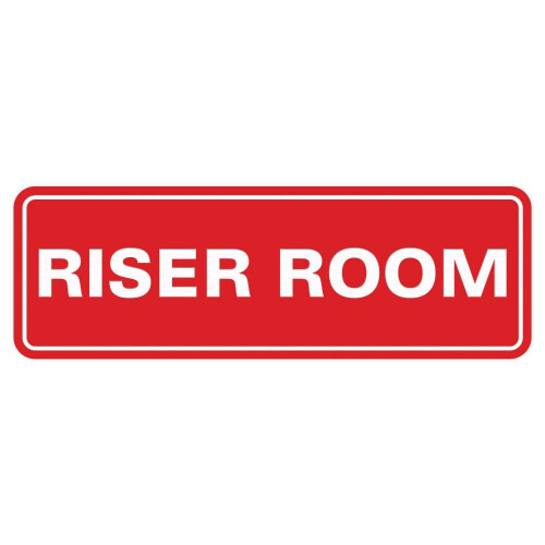 Standard Standard Riser Room Door/Wall Sign -Red - Large on OnBuy