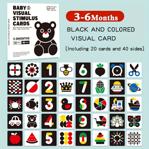 (2nd level black and color vision cards (3-6months)) 20 New High ...
