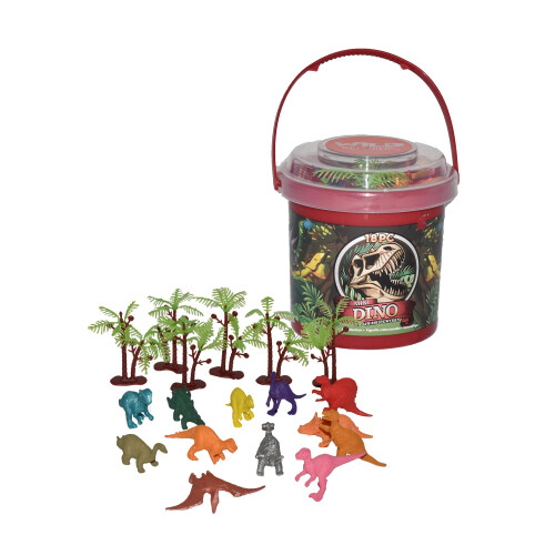 Wild Republic Dinosaur Bucket Dinosaur Figurines Set T Rex Triceratops ...