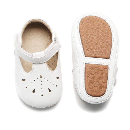 Felix & Flora Baby Girls Mary Jane Flats Rubber Sole Baby Walking Shoes Toddler Princess Dress ...