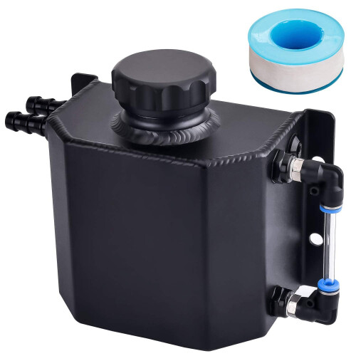 SPEEDWOW Coolant Overflow Tank Aluminum Radiator Overflow Tank with T ...