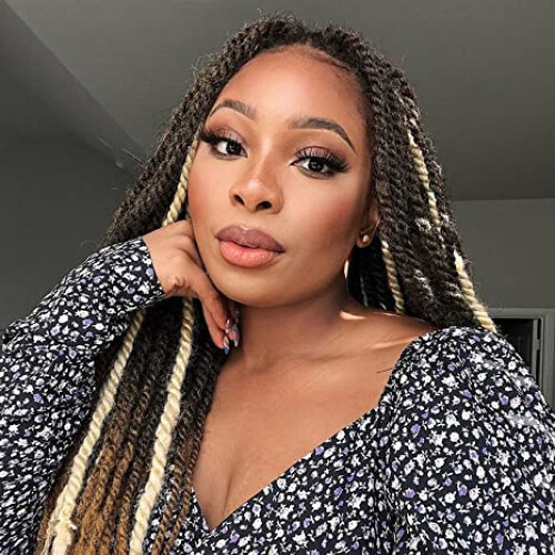 ToyoTress Marley Hair Crochet Braids - 16 Inch 6 Packs T27 Ombre Blonde ...