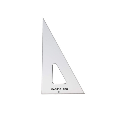 Pacific Arc Drafting Triangle 4-inch 30/60/90 Degrees w/Inking Edge on ...