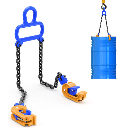 WowDIY 55 gallon drum lift Chain Drum Lifter 2000 lbs Capacity Suitable ...