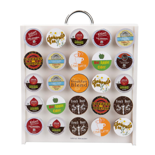 Mind Reader Storage Wall Cabinet Single Serve Coffee Locking Unit with ...