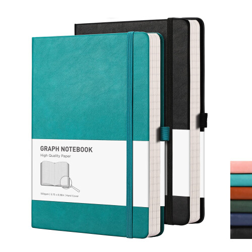 RETTACY Graph Grid Paper Notebook 2 Pack Graph Paper Notebook with 384 ...