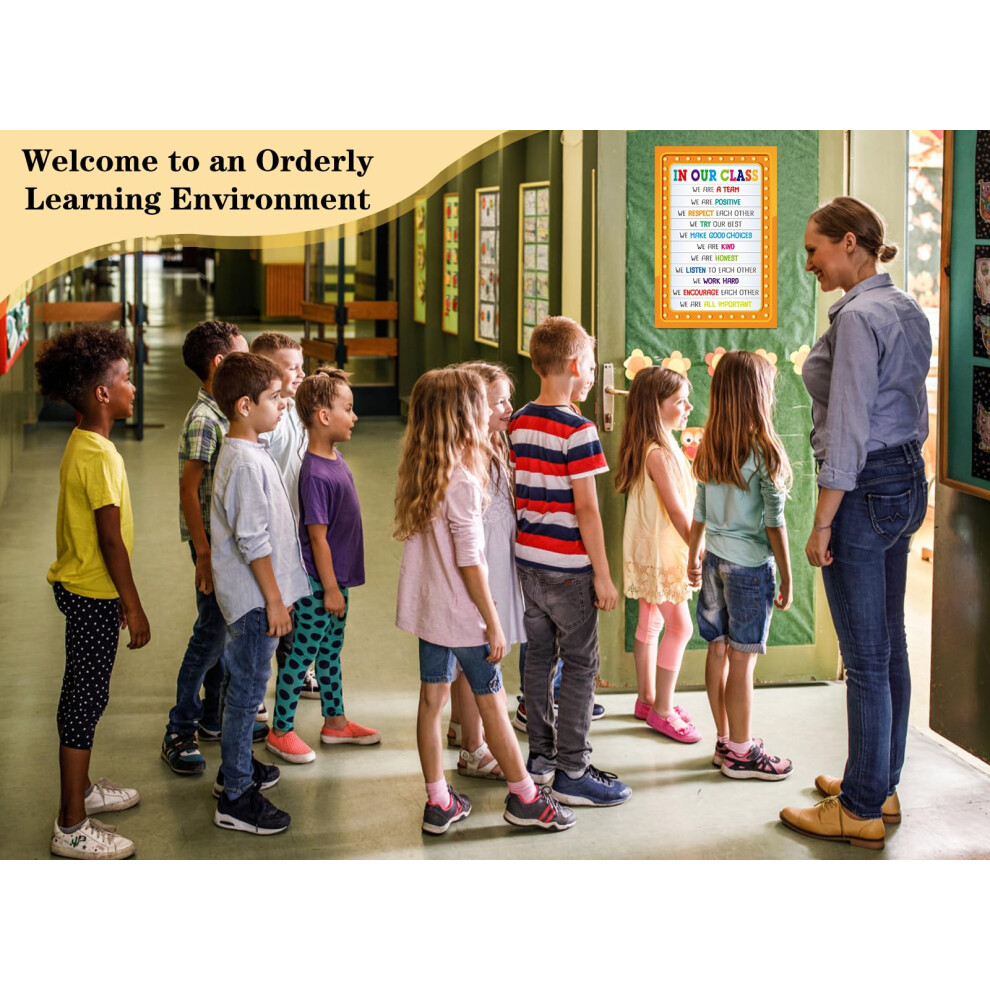 FaCraft Classroom Rules Poster - Motivational Posters for Classroom ...