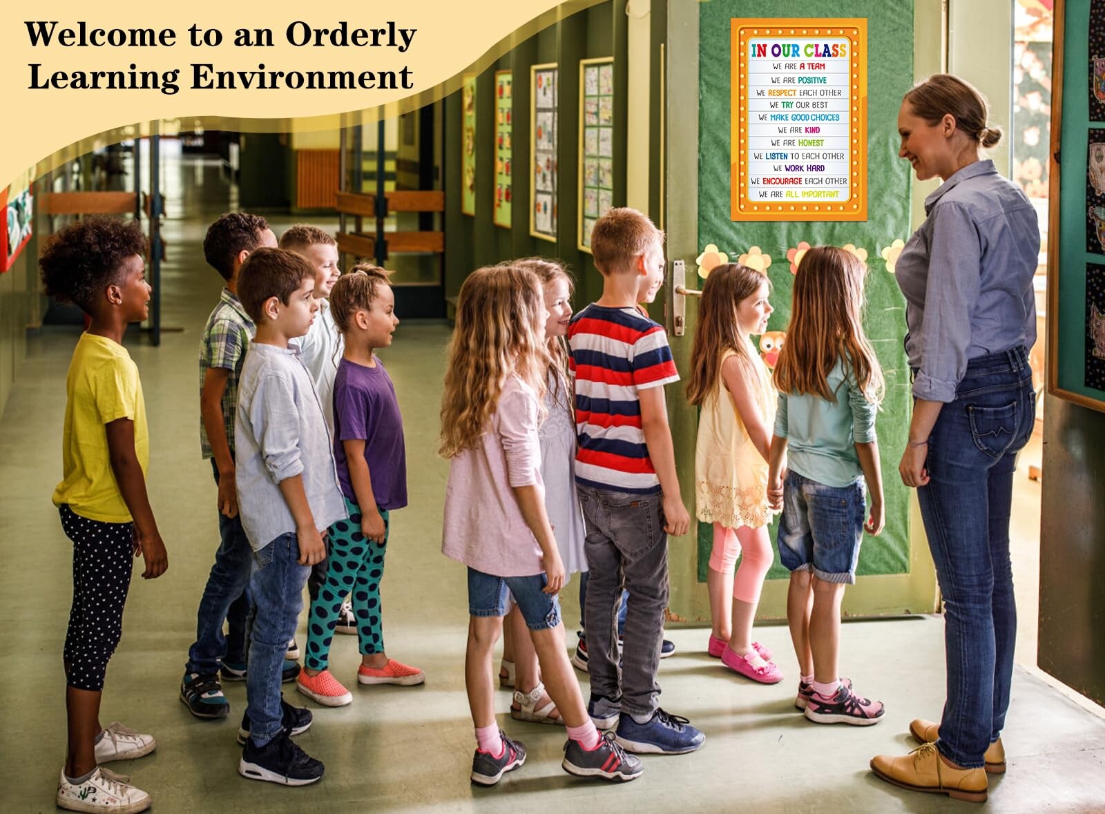 FaCraft Classroom Rules Poster - Motivational Posters for Classroom ...